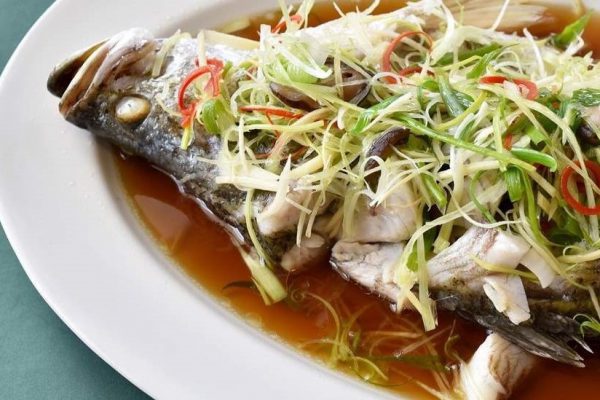 Infinity Blue Barramundi - Jerk rubbed barramundi with dirty rice